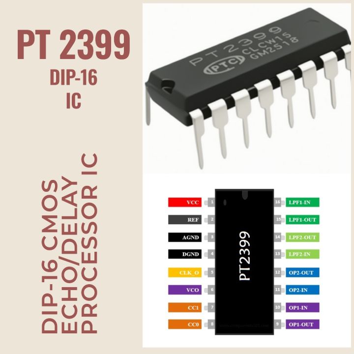 PT2399 2399 DIP-16 CMOS Echo/Delay Processor IC for Guitar Effects ... PT2399 2399 DIP-16 CMOS Echo/Delay Processor IC for Guitar Effects ...
