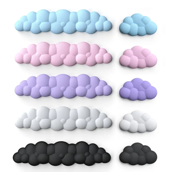 Cloud Shape Wrist Rest Pad Pu Material Rubber Base Memory Foam For 100 ...