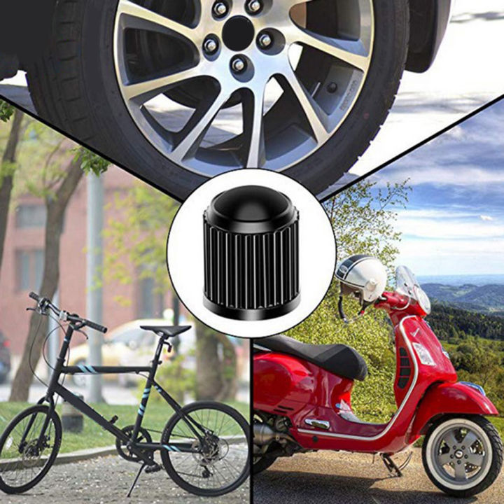 20pcs Car Wheel Tyre Valve Black Bike Tyre Plastic Cap Dome Shape Dust ...