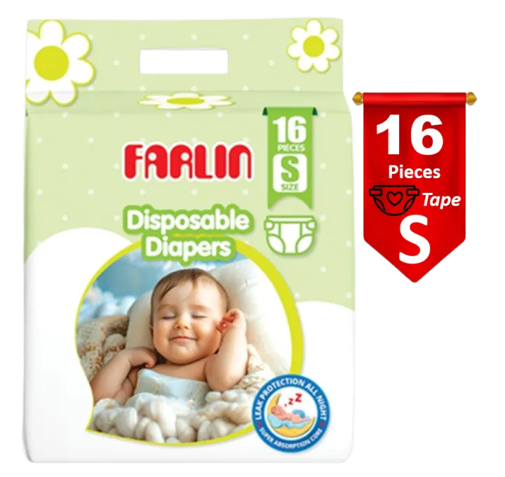 Farlin | Small | S 16 Pcs | Baby Diapers | S | 3 - 8 Kg | Daraz.lk