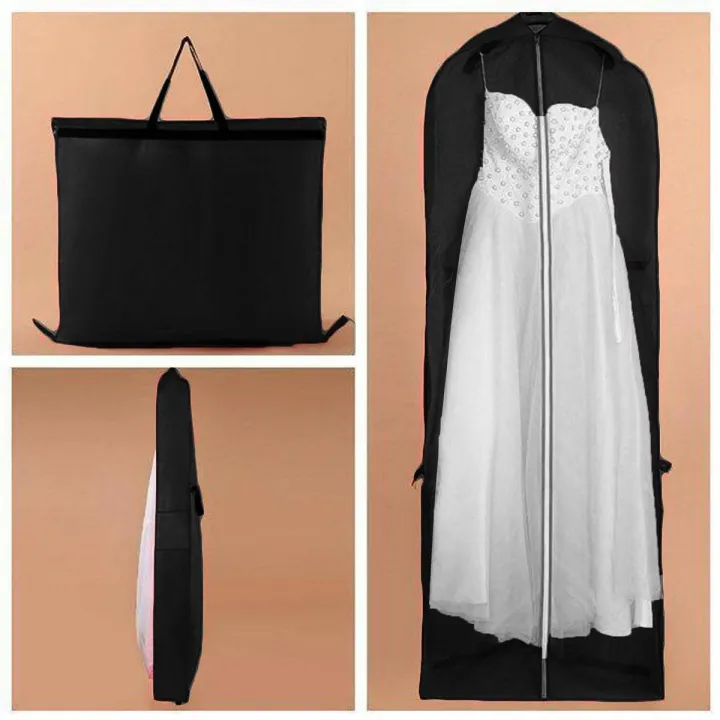 【BestGO】Foldable Nonwoven Long Garment Dress Storage Cover Bag Carrier ...