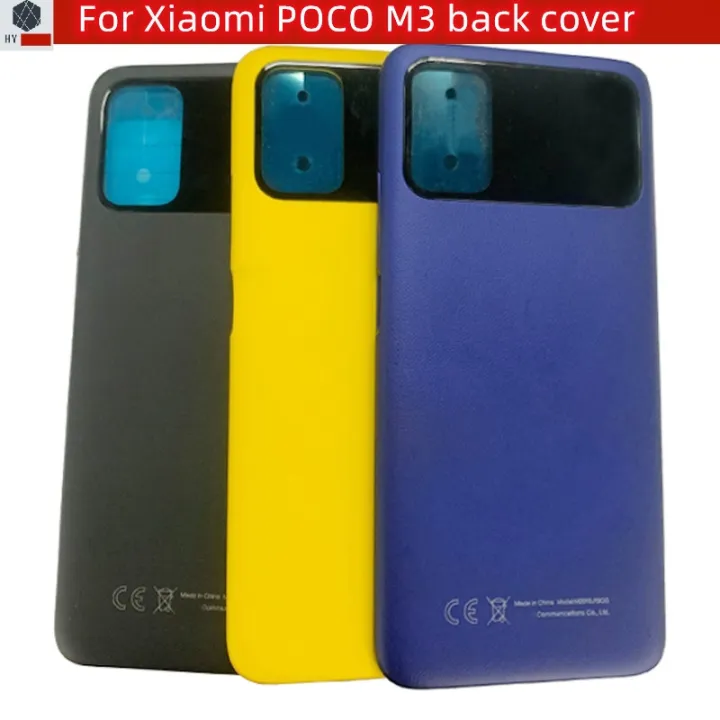 Back Glass Cover For Xiaomi Poco M3 Battery Cover Rear Door Housing ...