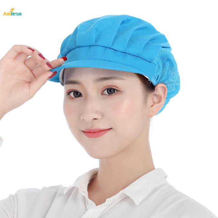 Chef Hat Mesh Food Service Baker Cap Waiter Cap for Commercial ...