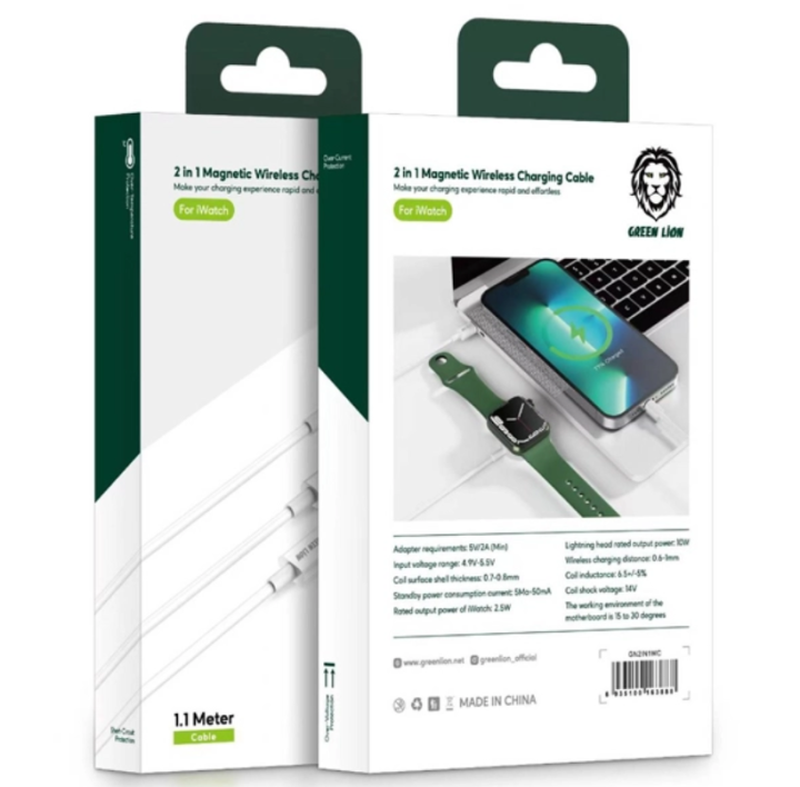 Green Lion 2 in 1 Magnetic Wireless Charging Cable | Daraz.lk