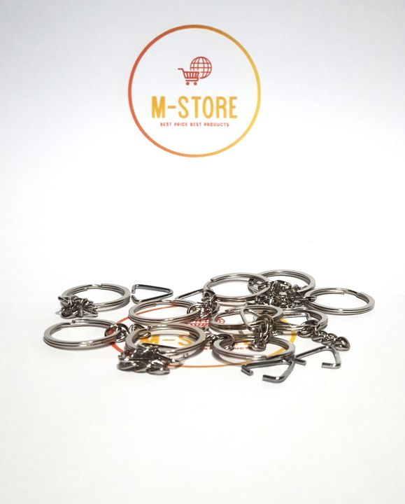 10Pcs/Lot Round Key Ring Key tag Chain Silver Round Split Keychain ...