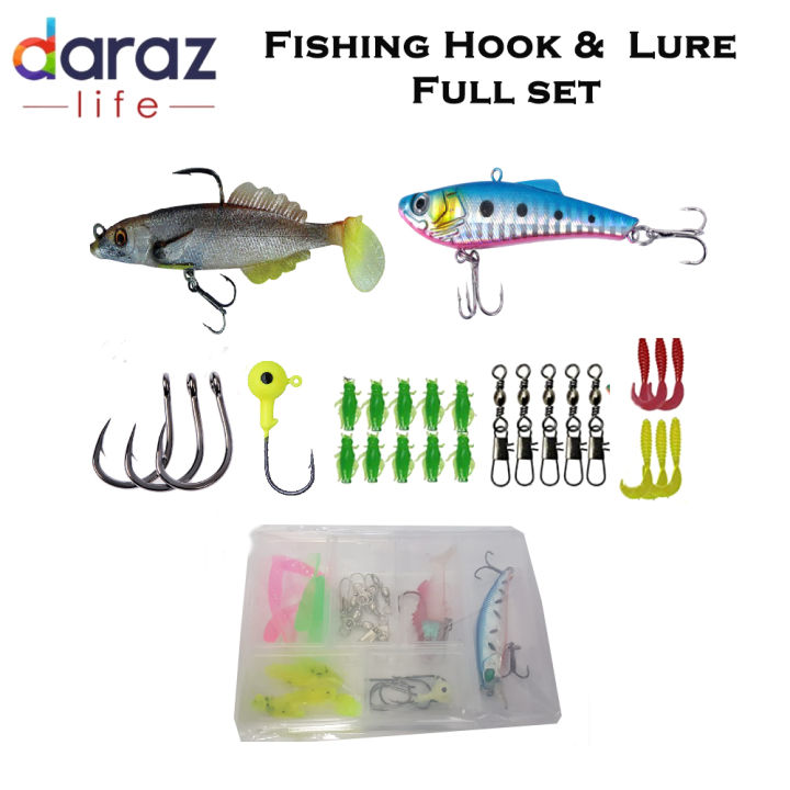 24 pcs Fishing Lure & Hook set | Daraz.lk