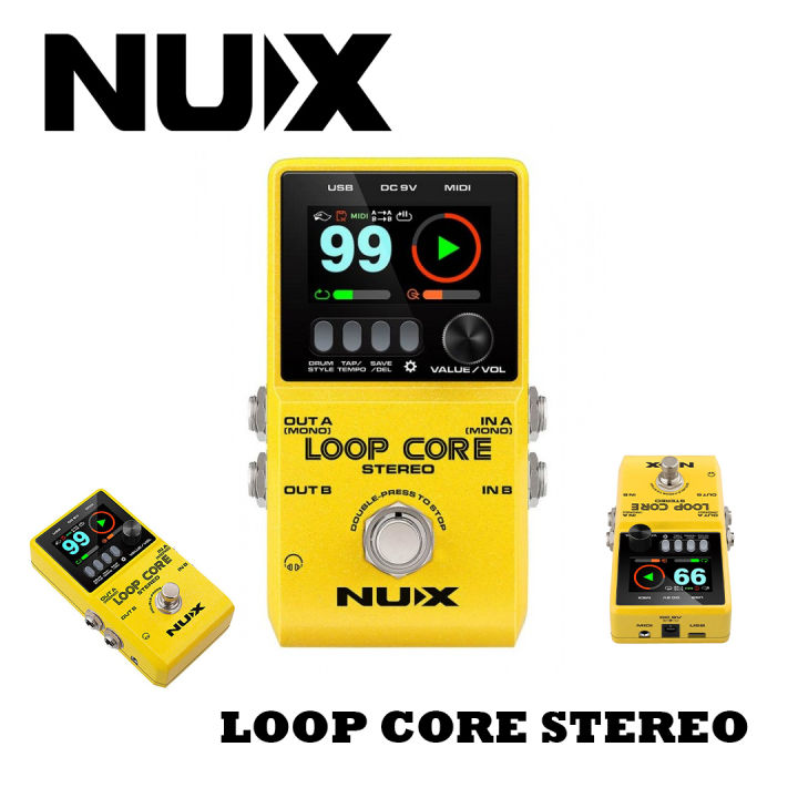 NUX Loop Core Stereo Guitar Looper Pedal, 6 hours recording time,Stereo ...