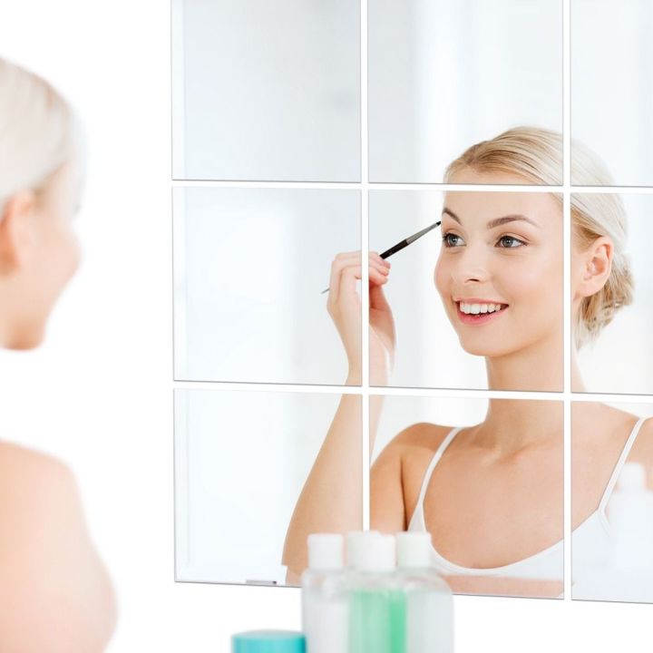 Removable Unbreakable Flexible Mirror Sheets Non Glass Large Size PET ...