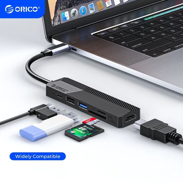 ORICO USB Type C 3.0 HUB to HDMI-compatible RJ45 SD Reader PD Charger ...