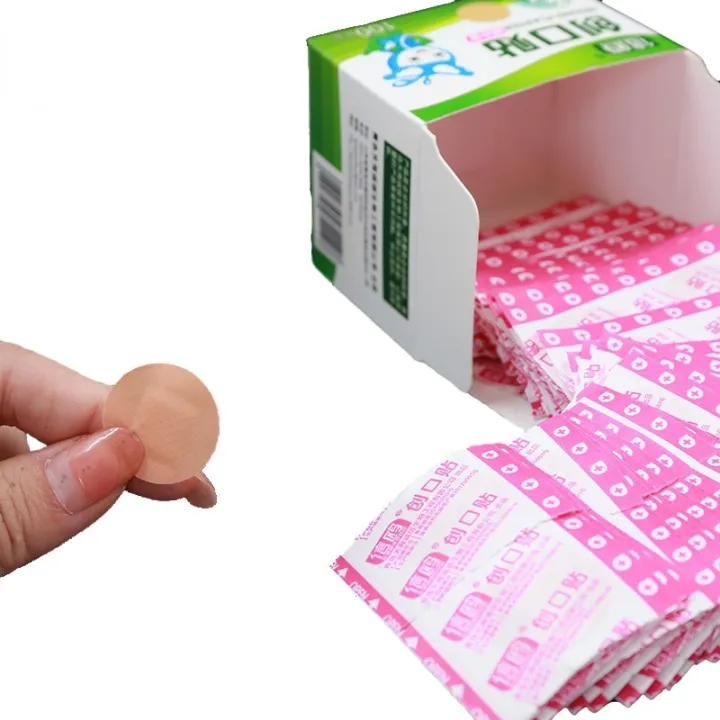 100Pcs Round First Aid Waterproof Healing Wounds Adhesive Bandage Band ...