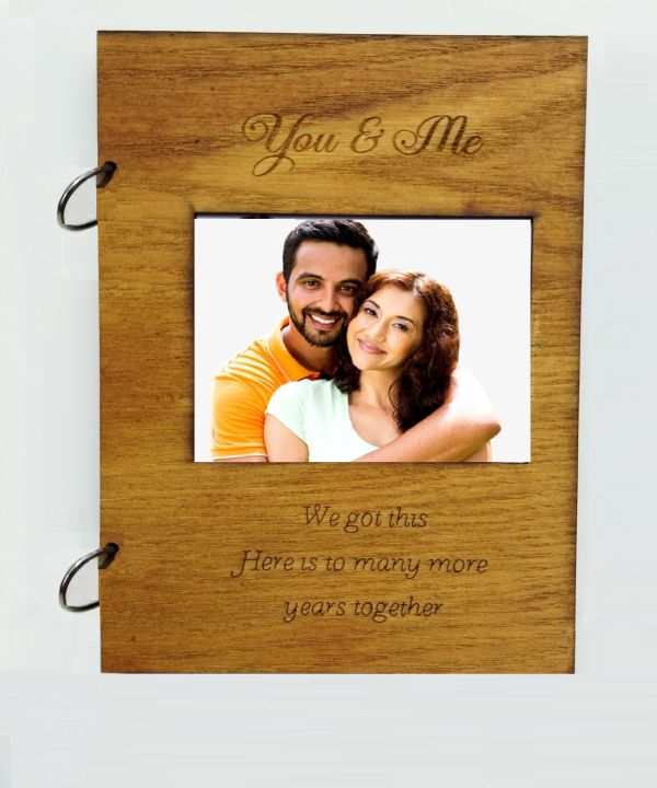 Personalized Wooden memory book, Scrapbook, custom engraved wooden ...