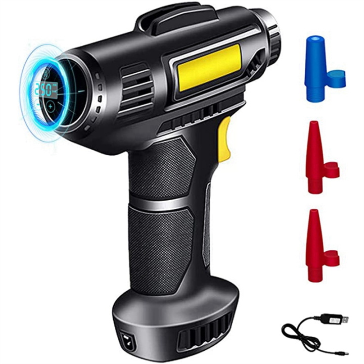 1Set Wireless Car Tire Pump with Rechargeable Li-Ion Battery, Car Power ...