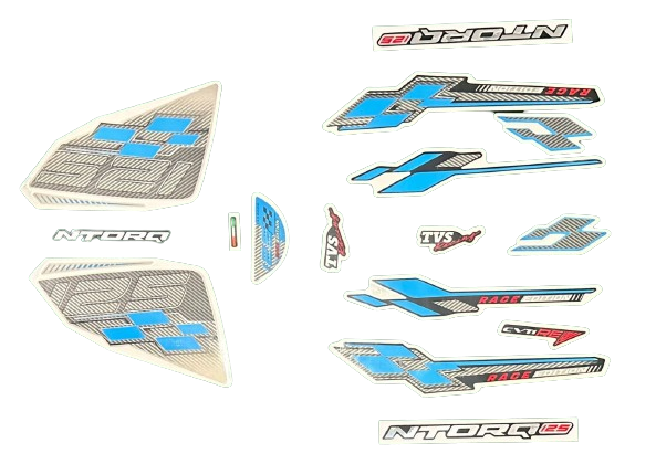 Tvs Ntorq 125 Race Edition Black Blue Bike Full Sticker Kit | Daraz.lk