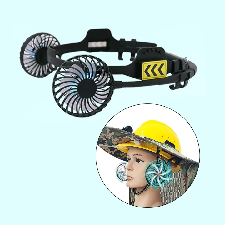 Hard Hat Fan Portable Cooling Helmets Accessories Multipurpose Summer ...