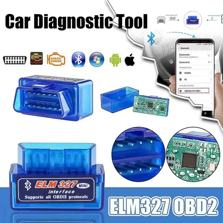 Mini Eml327 V2.1 OBD 2 Bluetooth Car Diagnostic-Tools For Android Scanner Code Support Smart ...
