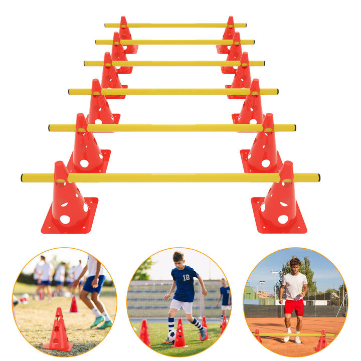 Mansa TUFF Fitness Pet Dog Kids Agility Training Hurdle with Cone 2 ...