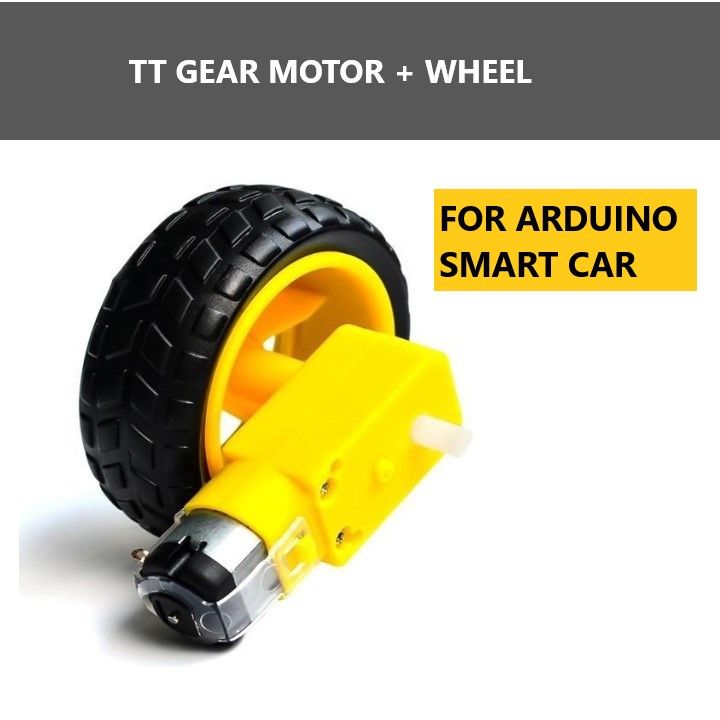 TT Gear Motor with Plastic Wheel for Arduino Smart Car | Daraz.lk