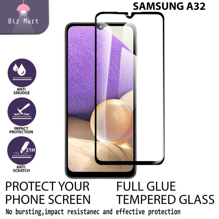 Samsung Galaxy A32 Tempered Glass - Full Glue - Full Coverage | Daraz.lk