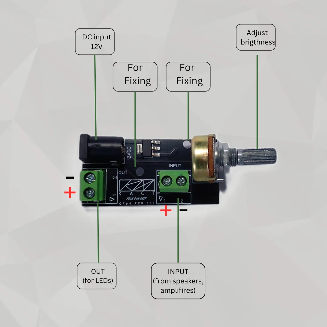 12V Beat Flasher glow lights according to bass | Daraz.lk