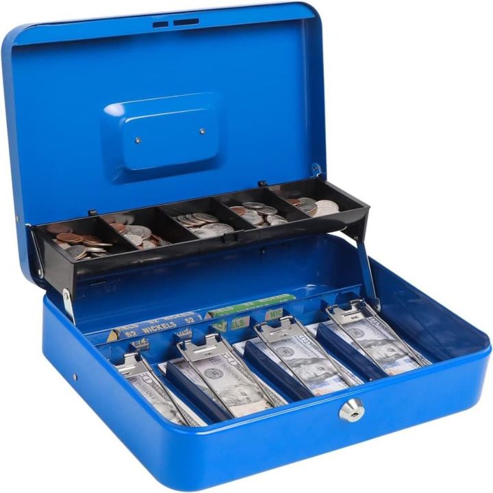 Tiered Cantilever Design 4 Bill 5 Coin Slots Tiered Locking Money Box ...