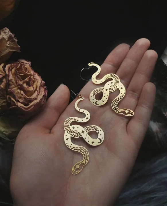 Serpent Snake Earrings | Daraz.lk