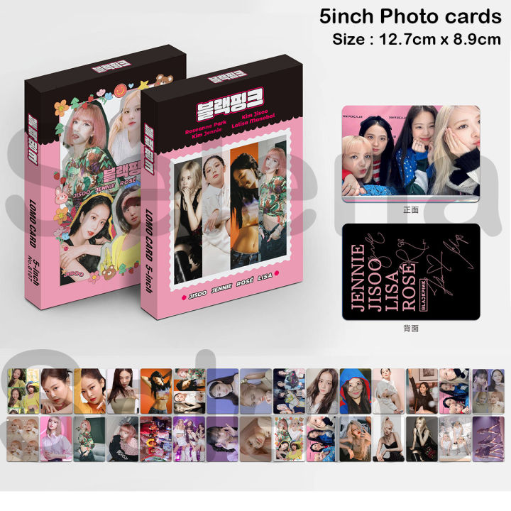 BLACK PINK 30 Pcs Big Size Photo Sticker Cards BLACK PINK Album Poster ...