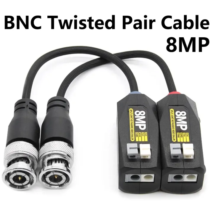 5Pairs 8MP BNC Video Balun Connector Support HD Transmission Twisted ...