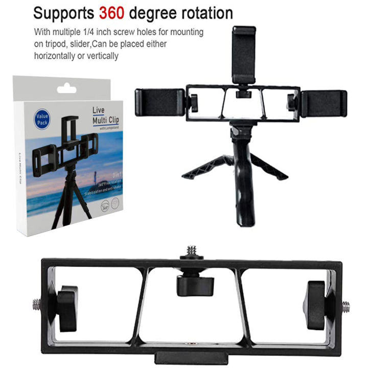 Live Multi Clip + Tripod Attach 3 Mobile Devices | Daraz.lk