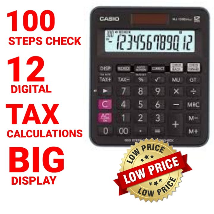 CASIO MJ120T-W Calculators ( 12 DIGITS & BIG DISPLAY ) | Daraz.lk