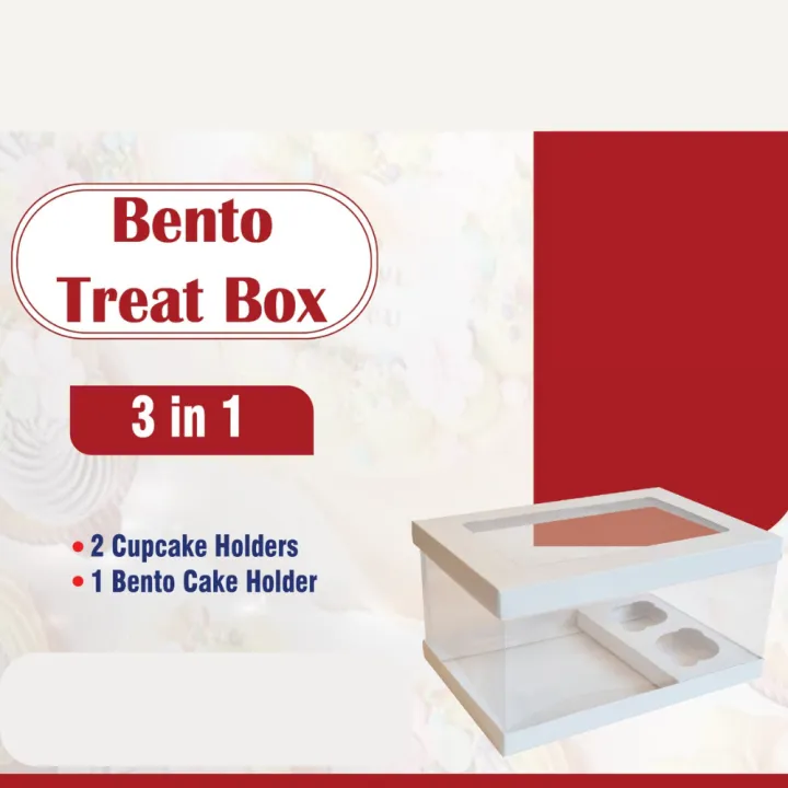 3 in 1 Bento Treat Box Bento Box Bento Cake Box 3 Bento Cake Holder ...