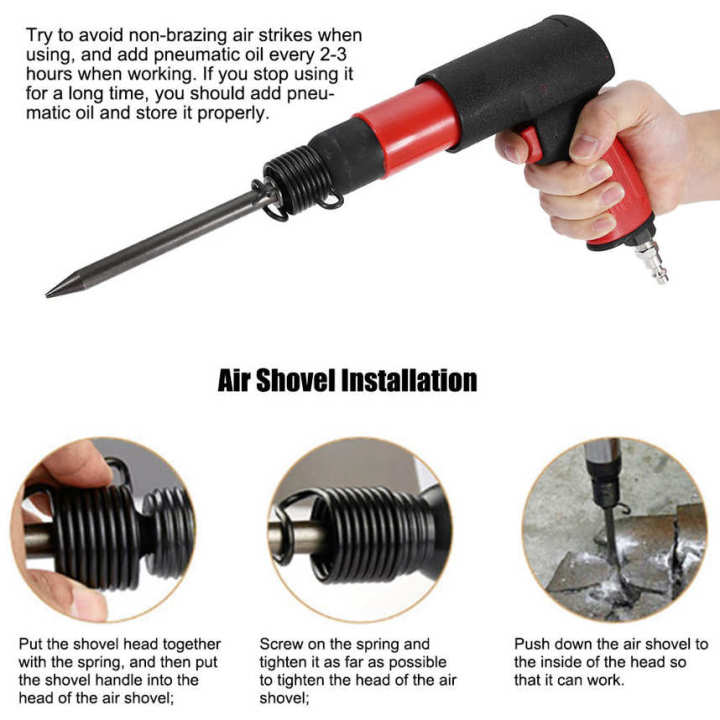 Shovel 250mm Pneumatic Gas Shovels Hammer Handheld Rust Burrs Welds ...