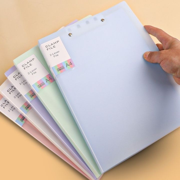Portable Transparent File Folders Single Clip Double Clip A4 Folder ...
