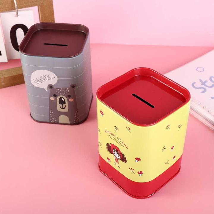 For Cartoon Tinplate Cash Cabinet Giraffe Animal Home Decoration Money ...
