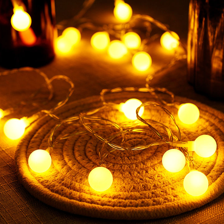 USB Power LED Ball Lights String Waterproof Outdoor Lamp Wedding Party ...
