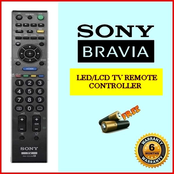 Sony Bravia LCD / LED Tv Remote Controller ED046 & Free Batteries ...