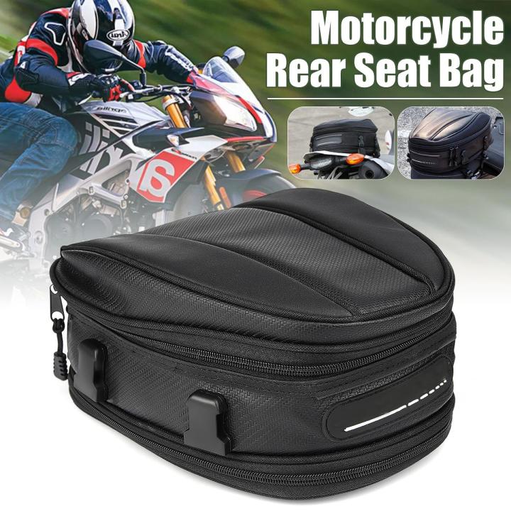 2 x Motorcycle Rear Tail Seat Package Back Saddle Bag Rain Cover ...