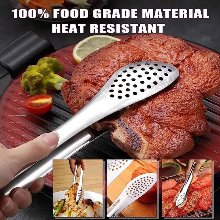 Heavy Duty Food tong Kitchen tong Portable Stainless Steel Fruit Steak ...