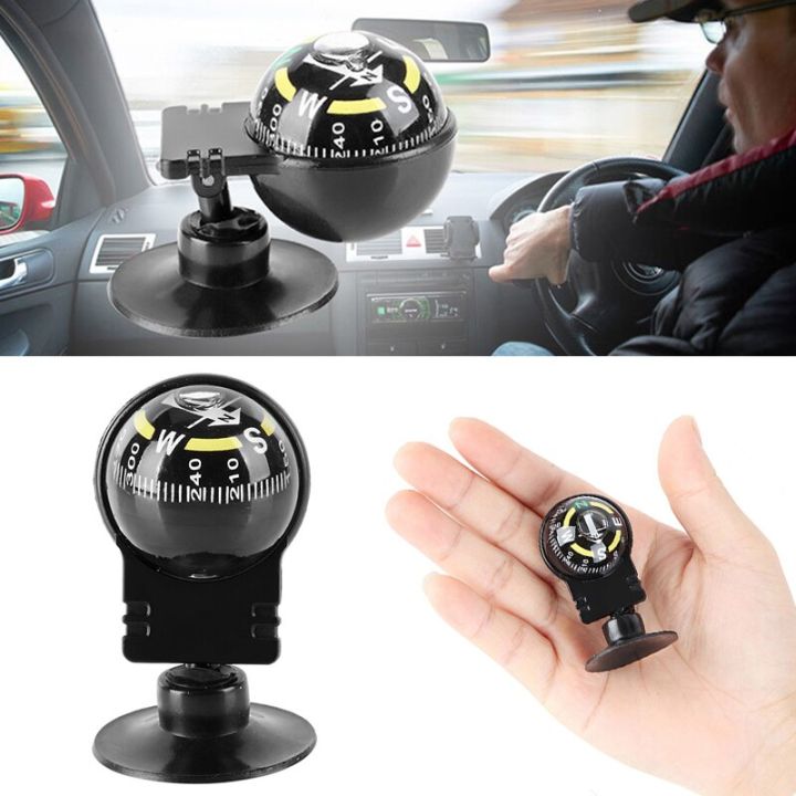Universal Mini Car Compass Guide Ball Dashboard Car Interior Compass ...