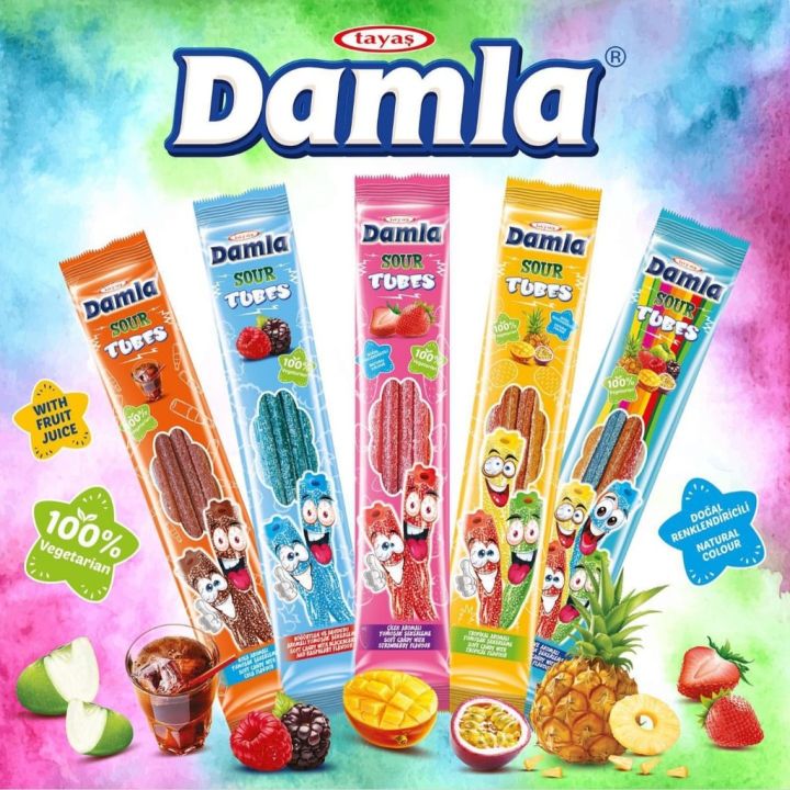 Damla Sour Tubes Soft Candy TURKEY CANDIES 35g | Daraz.lk