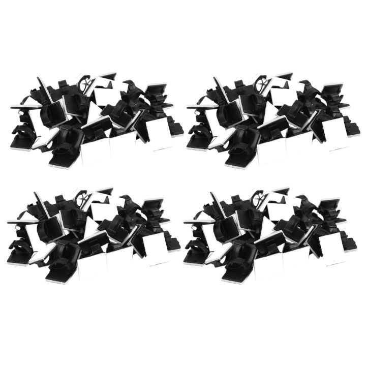 200 Pcs Self Adhesive Cable Clamp Plastic Rectangular Cable Clips Cable ...