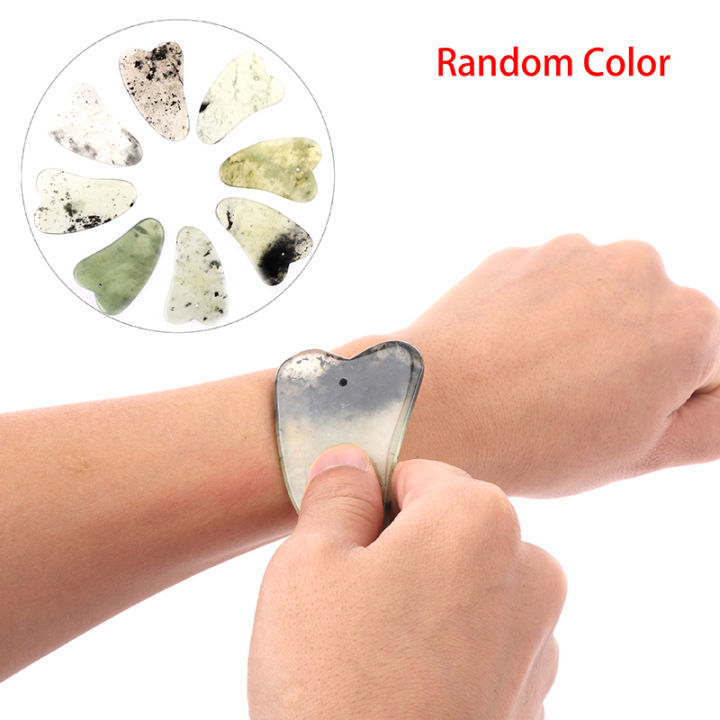 Natural Jade Gua Sha Scraper Face Massage Guasha Plate Spa Body ...