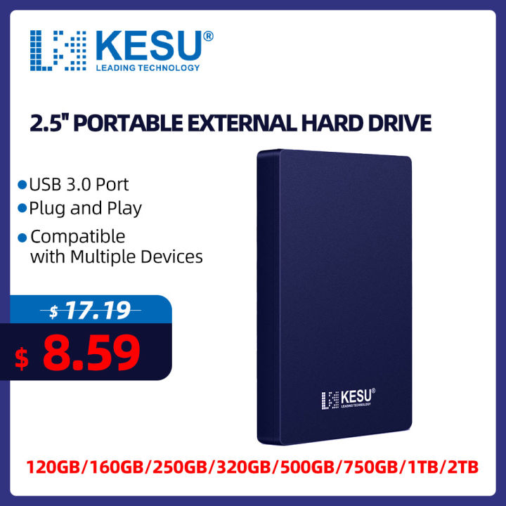 New style KESU HDD 2.5 usb Portable External hard drive 2tb 1TB removable storage memory device ...