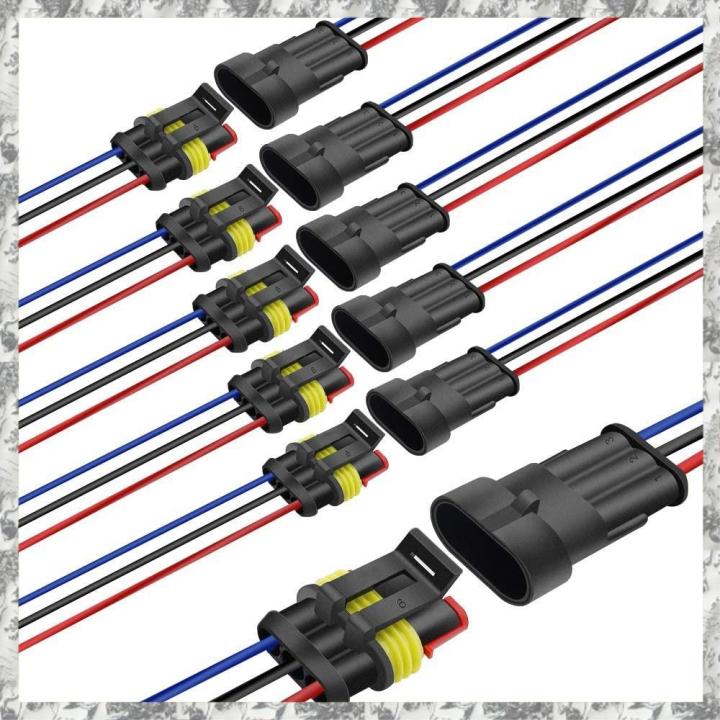 6-Piece Waterproof Electrical Connector HID Plug 3-Pin 1.5mm Series ...