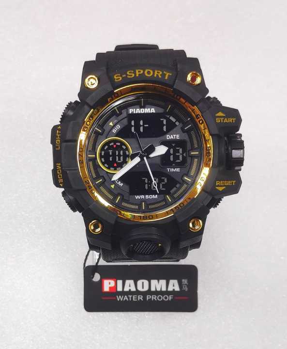 Piaoma S-Sport Waterproof Watches - Golden | Daraz.lk
