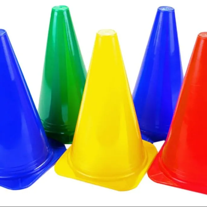 9" Inches 5 pcs Plastic Cone Games Athletic Training Cones Better ...
