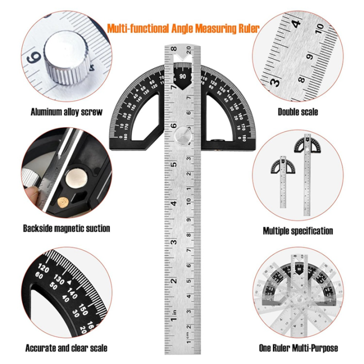 Protractors Angle Ruler Angle Finder Ruler Machinist Protractor Angle ...