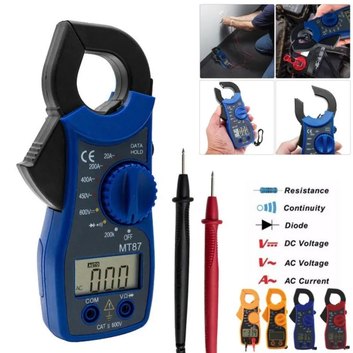 (New)Portable LCD Digital Amper Clamp Meter Multimeter With Meaurement ...