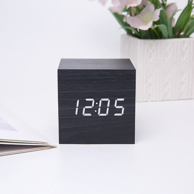 【World Supermarket 2021】Digital Clock Wooden Alarm Usb/ Powered Mini ...