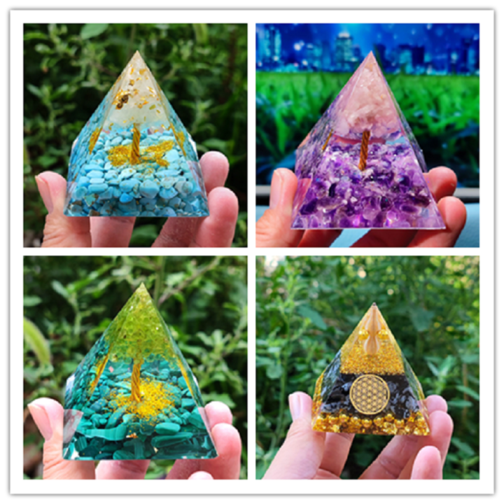 Meditation Aid Orgone Pyramid Eco-Friendly Handcrafted Purple ...