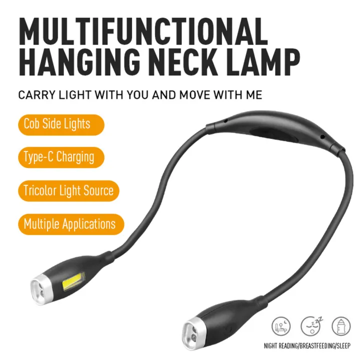 LED Neck Reading Flexible Book Hands Free Reading Lamp Rechargeable ...